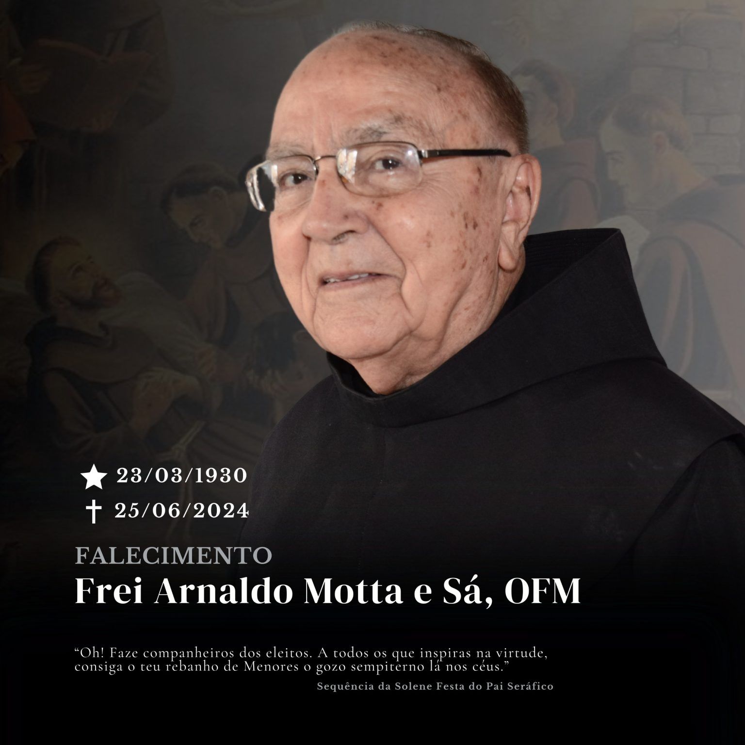 Nota de falecimento: Frei Arnaldo Motta e Sá, OFM, do Convento São ...